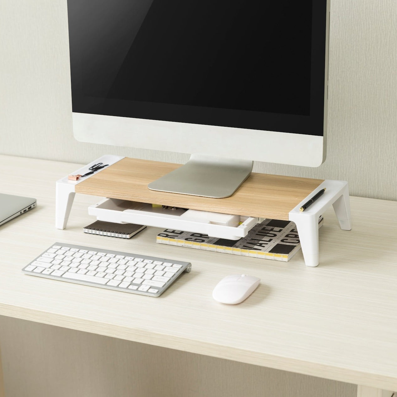 Monitor Riser Organizer with Drawer - IVONO